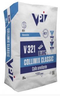 Mortier-Colle Amelioré COLLIMIX CLASSIC Blanc - Sac 25kg - VPI