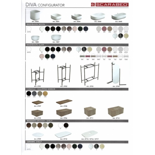 Ensemble complet DIVA console+vasque+miroir-DIV27