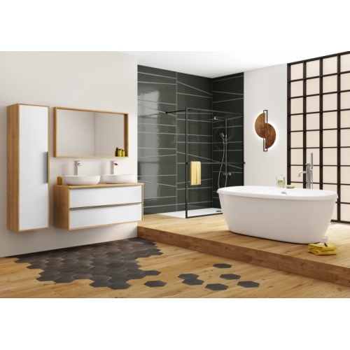 Meuble PANDOR Chêne halifax Miel/Blanc mat | Amb02