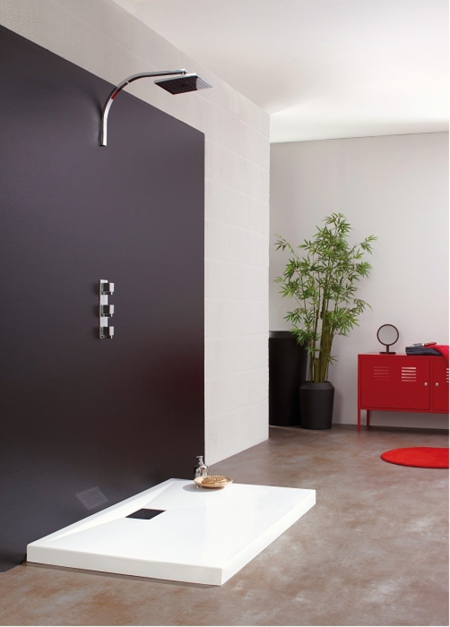 Receveur rectangle 80x100 en Biocryl Kinesurf Blanc | RD206