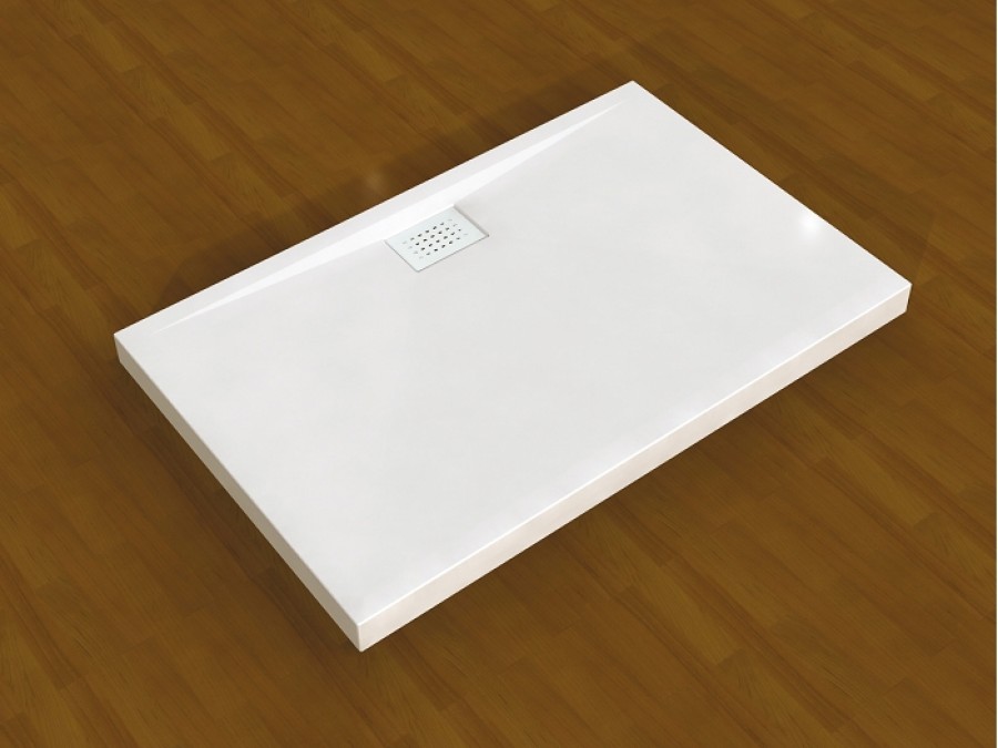 Receveur rectangle 80x100 en Biocryl Kinesurf Blanc | RD206