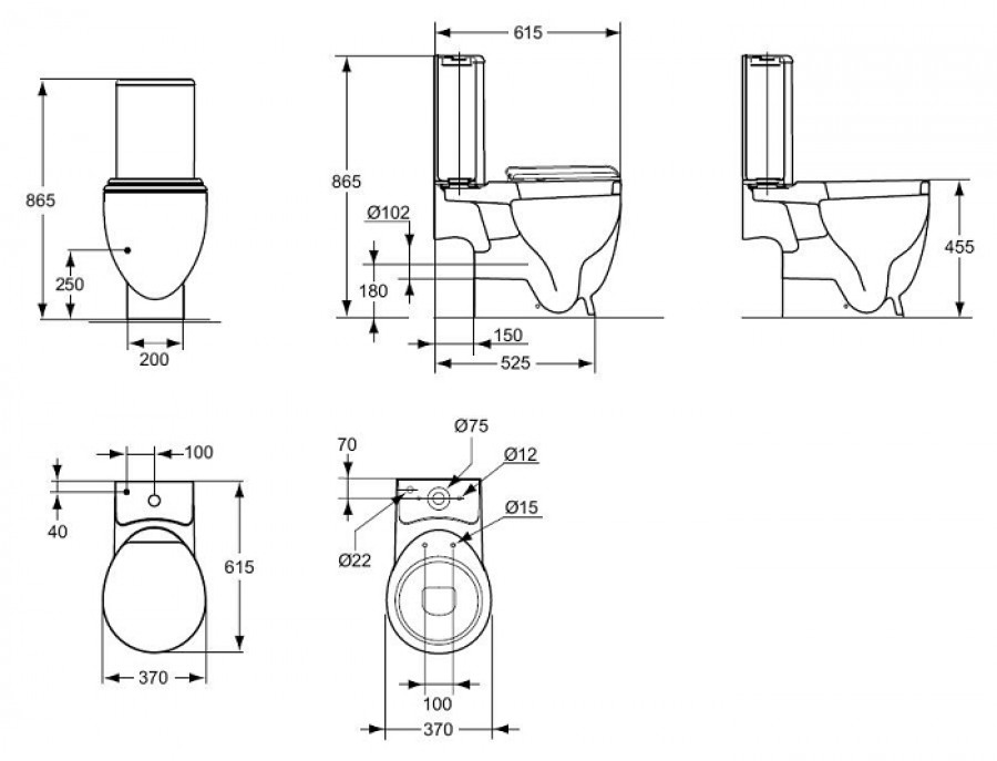 Ensemble WC caréné sortie horizontale Small